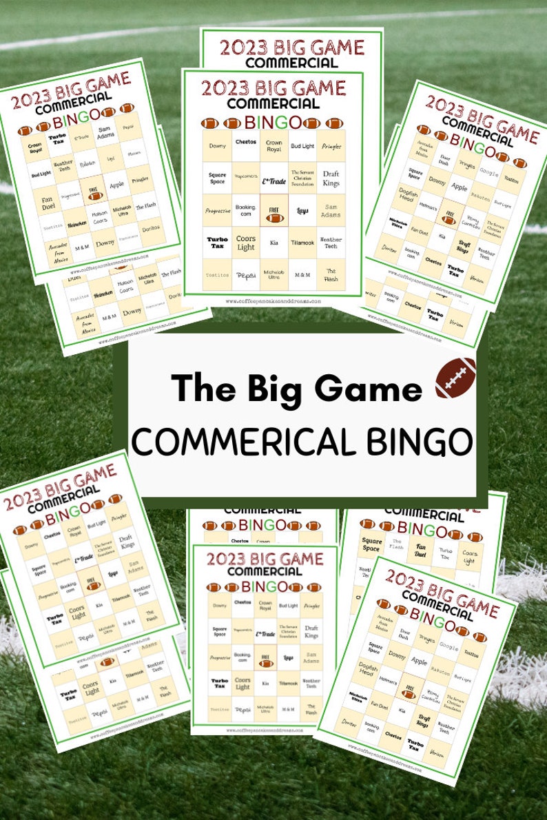 2023 Big Game Commercial Bingo Game UPDATED Set of 12 / PDF / - Etsy