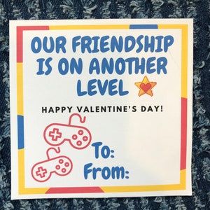 Printable Valentine's Day Video Game Cards for Kids Classroom Party ...