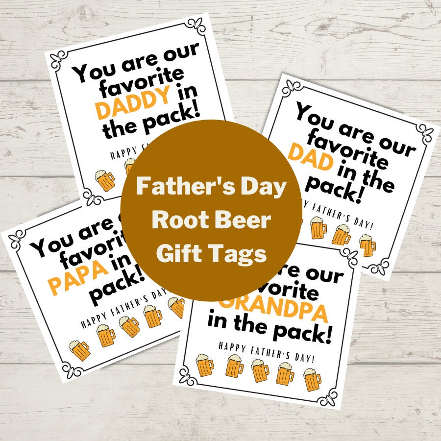 Father's Day Root Beer Gift Tags - Etsy