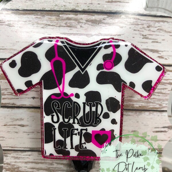 Cow Print Scrub Life - Etsy