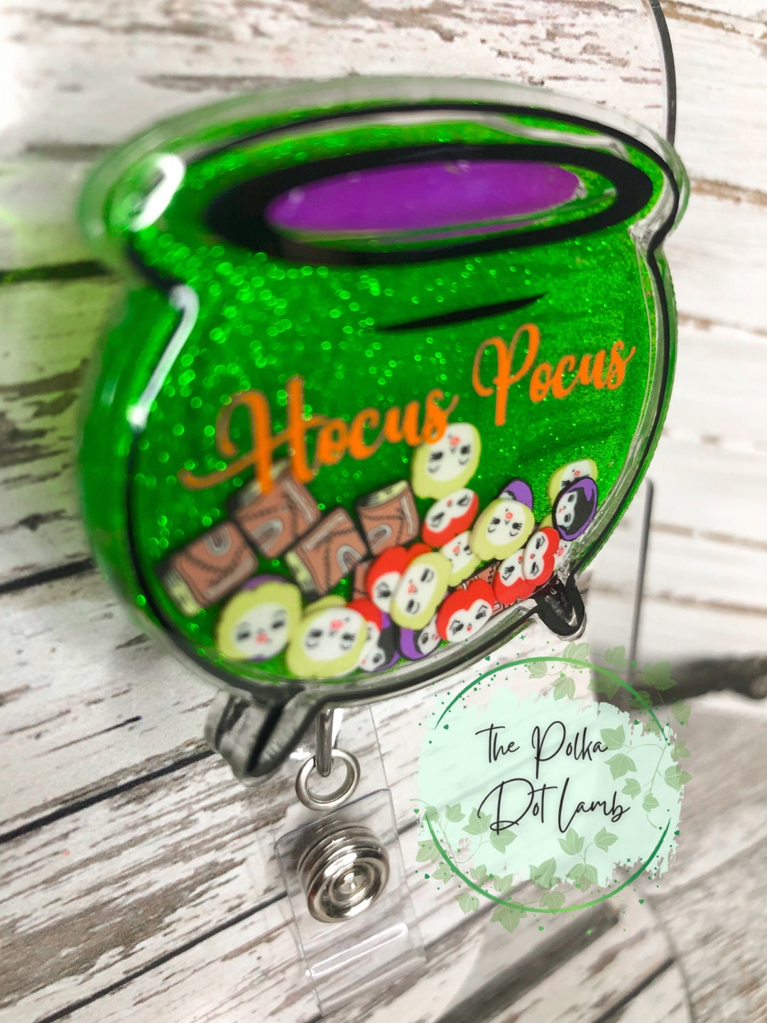 Cauldron Shaker Hocus Pocus Sisters Retractable Badge Reel - Etsy
