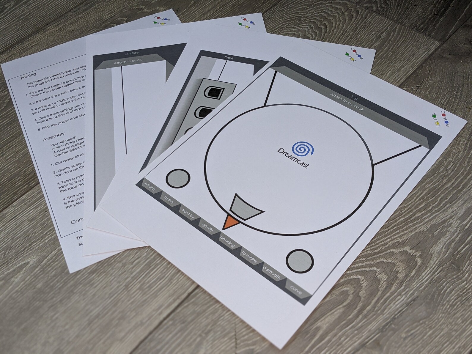 Papercraft Sega Dreamcast Dust Cover and Light Protector (blue Logo PAL ...