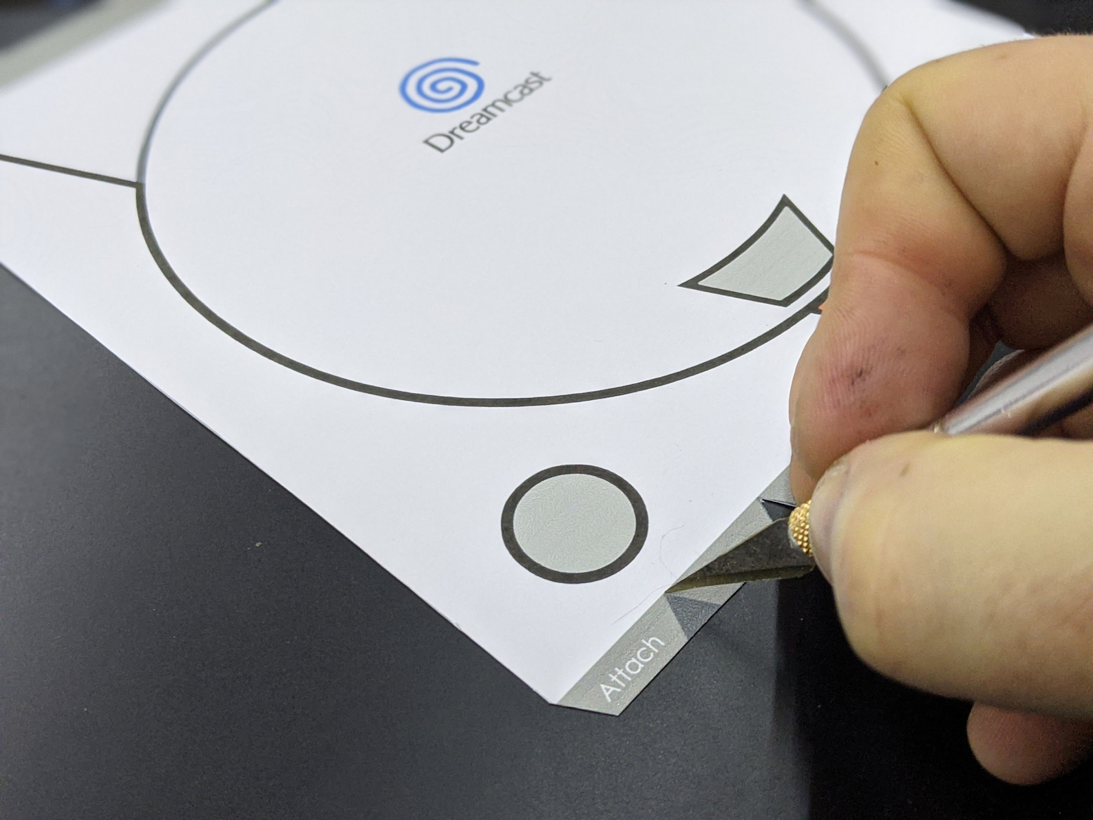 Papercraft Sega Dreamcast Dust Cover and Light Protector (blue Logo PAL ...