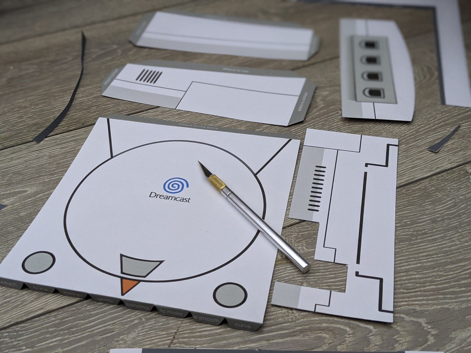 Papercraft Sega Dreamcast Dust Cover and Light Protector (blue Logo PAL ...
