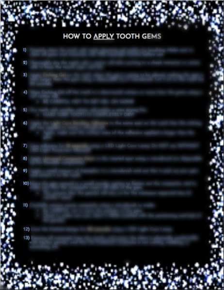 Tooth Gem Application Guide - Etsy