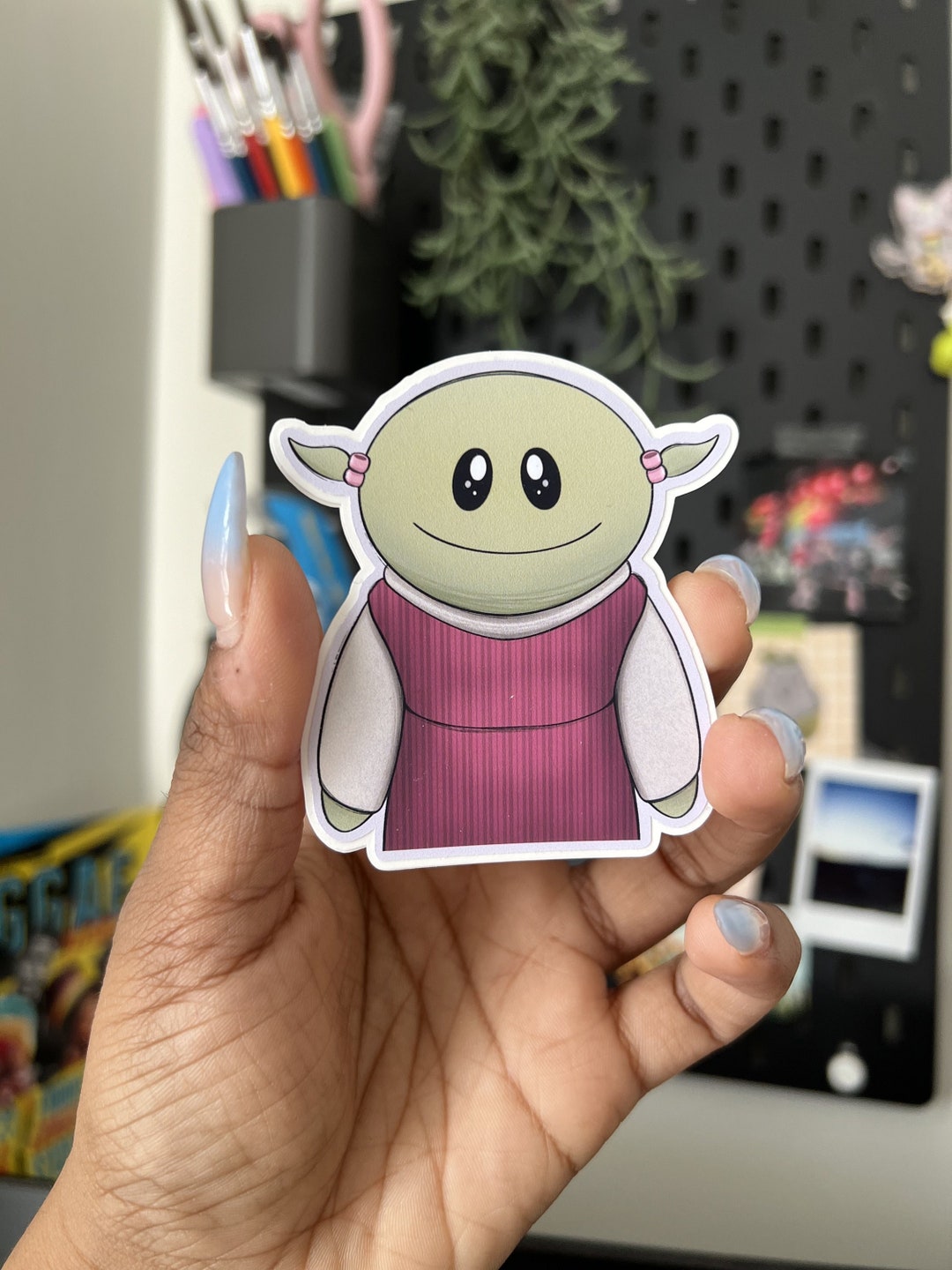 Mona Sticker Nanalan Stickers Design Hand Illustrated Stickers Matte Weatherproof Sticker