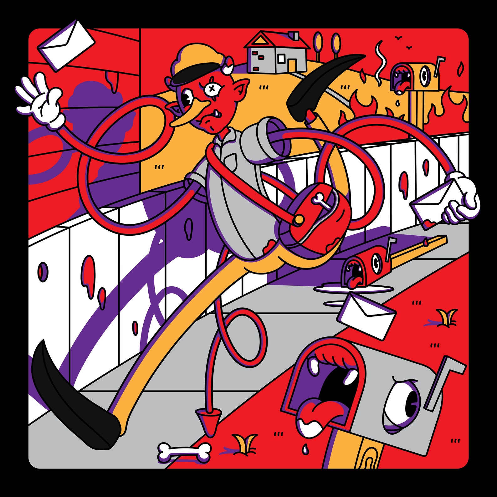 Work is Hell: Postman Poster - Etsy