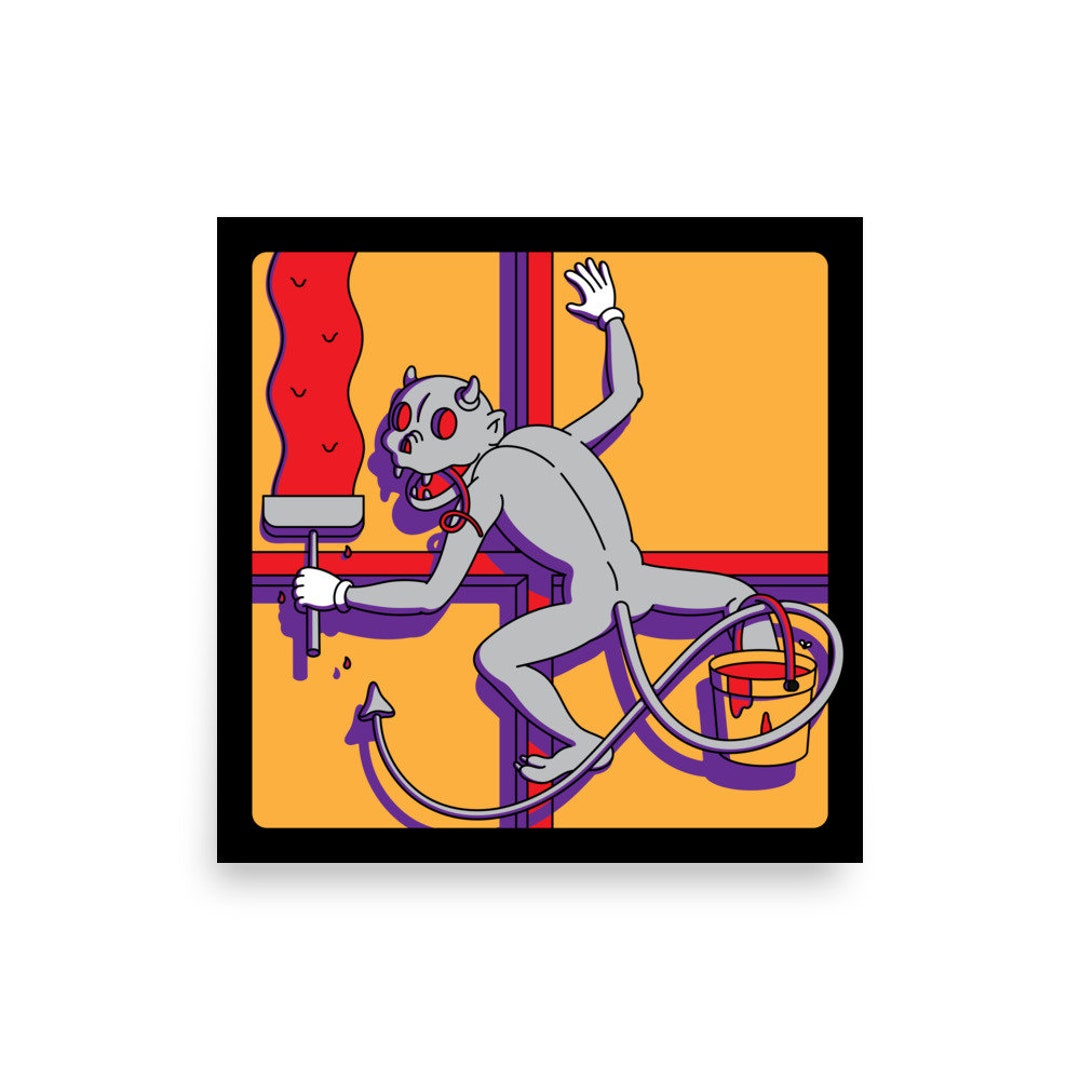 Work is Hell: Window Cleaner Poster - Etsy