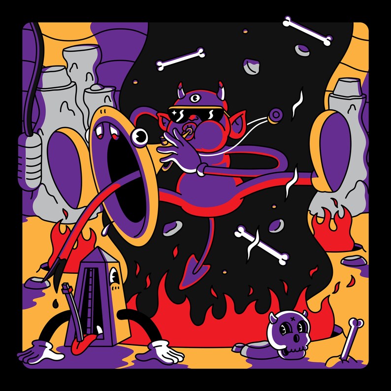 Work is Hell: Trumpeter Poster - Etsy