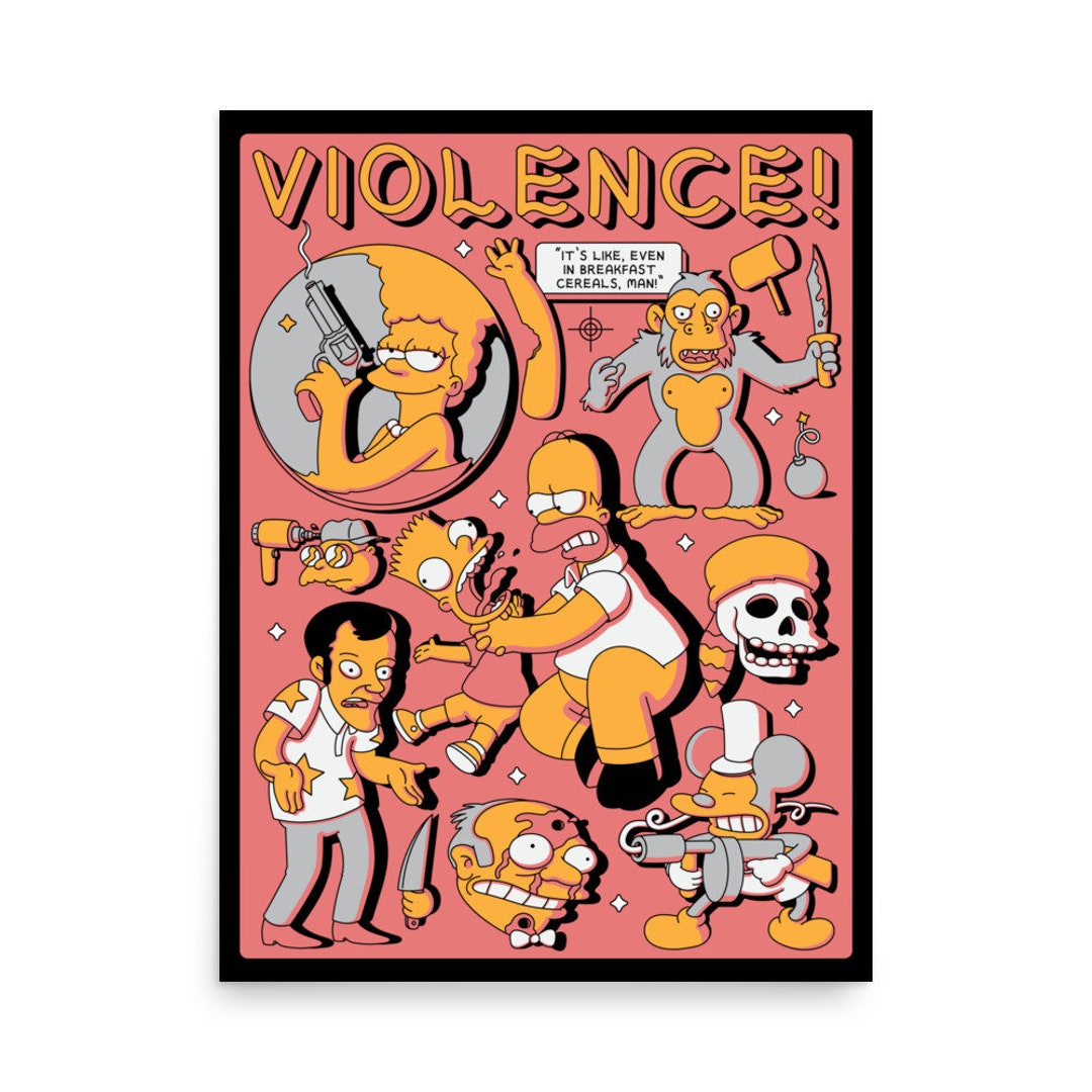 Violence! (SIMPSONS POSTER) - Etsy