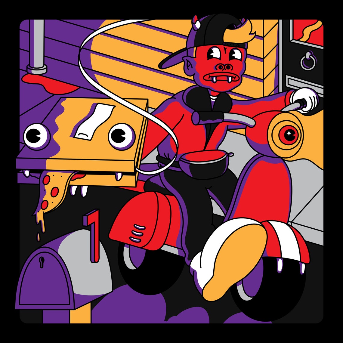 Work is Hell: Pizza Boy Poster - Etsy