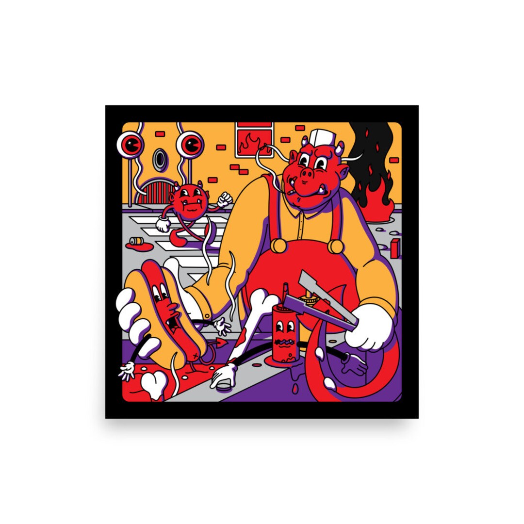 Work is Hell: Vendor Poster - Etsy