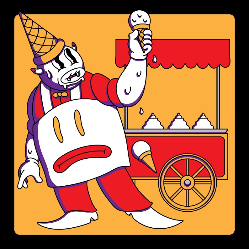 Work is Hell: Ice Cream Man Poster - Etsy