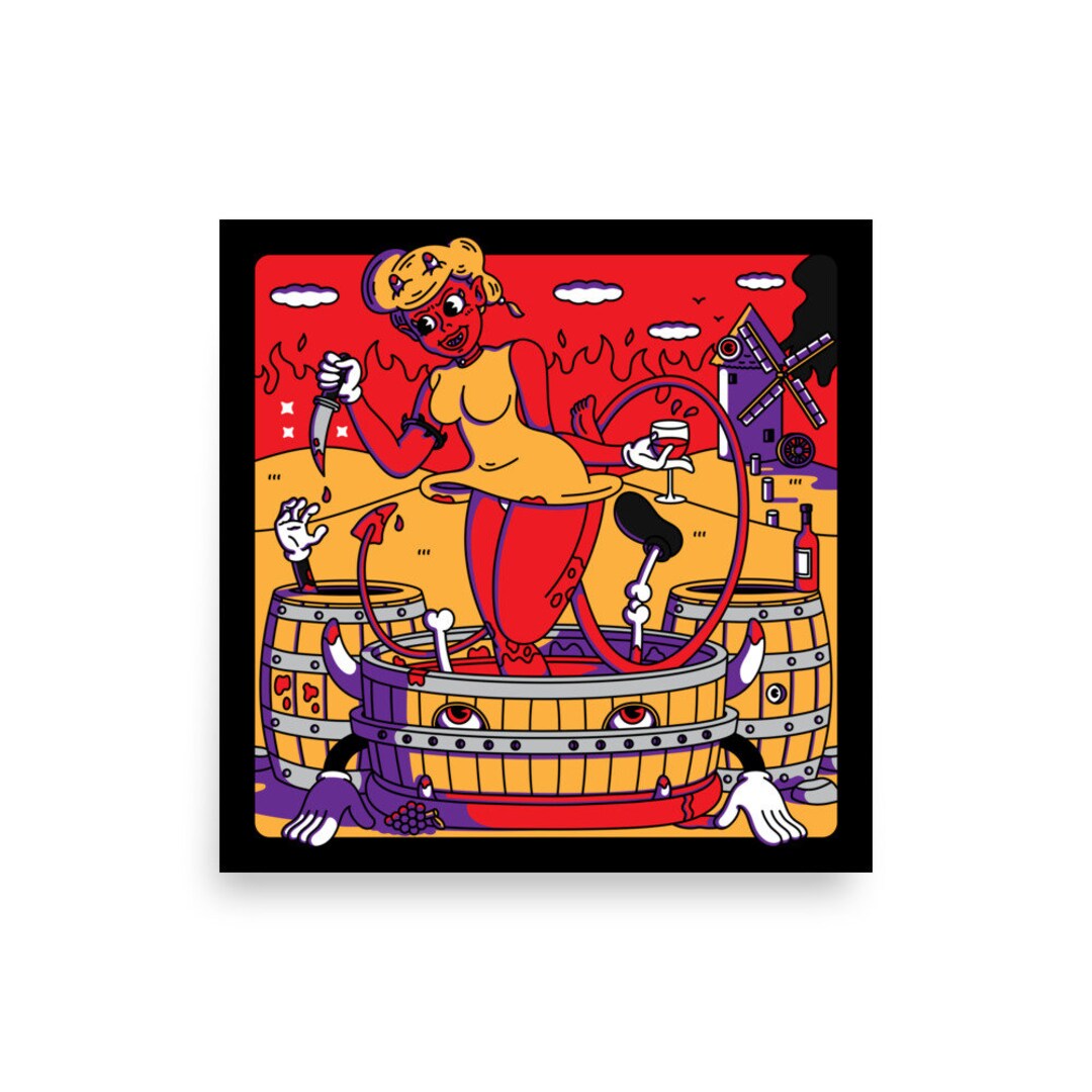 Work is Hell: Wine Maker Poster - Etsy