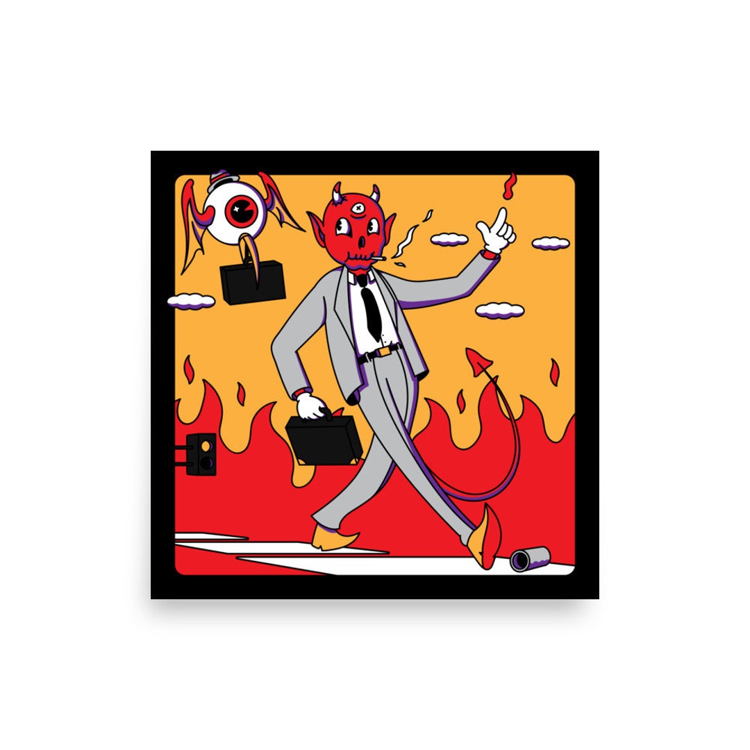 Work is Hell: Businessman Poster - Etsy