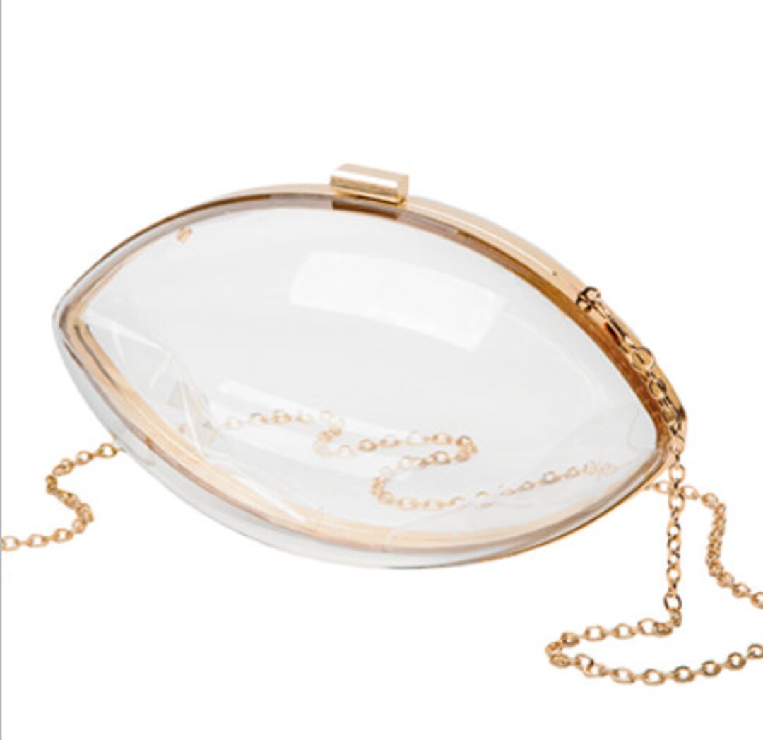 Clear Acrylic Football Clutch - Etsy