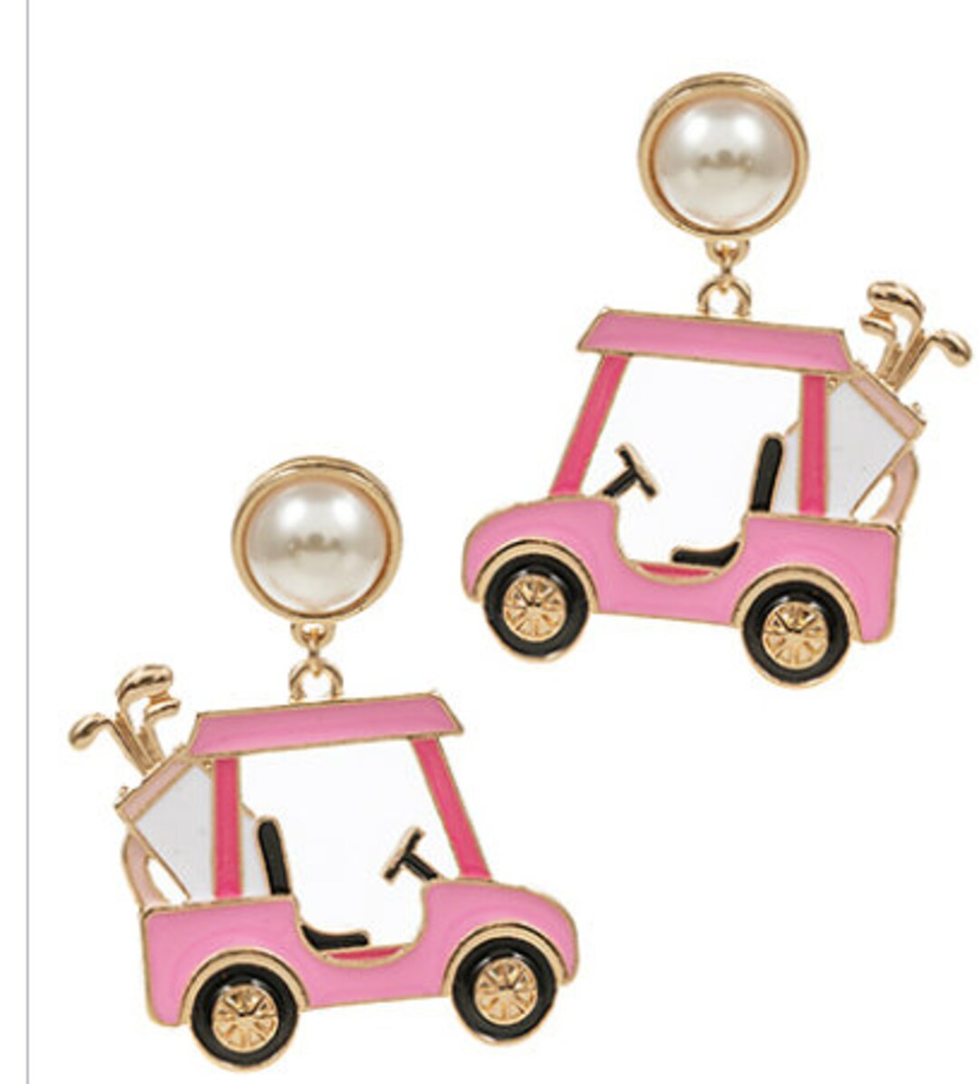 Golf Cart & Golf Club Earrings - Etsy