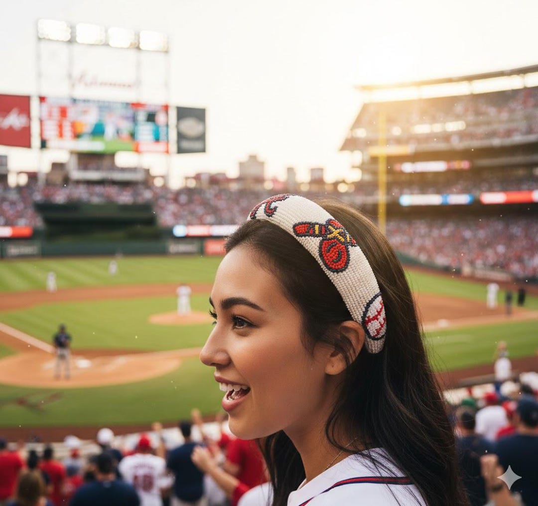 Baseball Theme Beaded Headband - Etsy