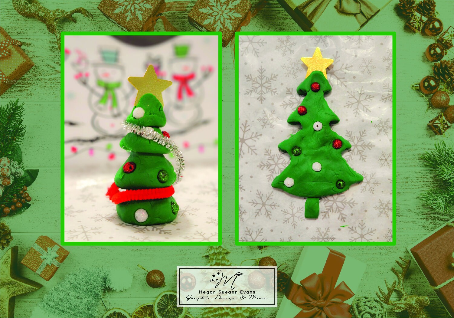 Make Your Own Play Dough Christmas Tree Label Tag DIY Gift Kids ...