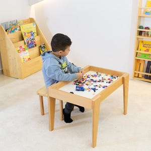 Wooden Building Block Table: Montessori Kids Activity Table - Etsy