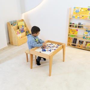 Wooden Building Block Table: Montessori Kids Activity Table - Etsy