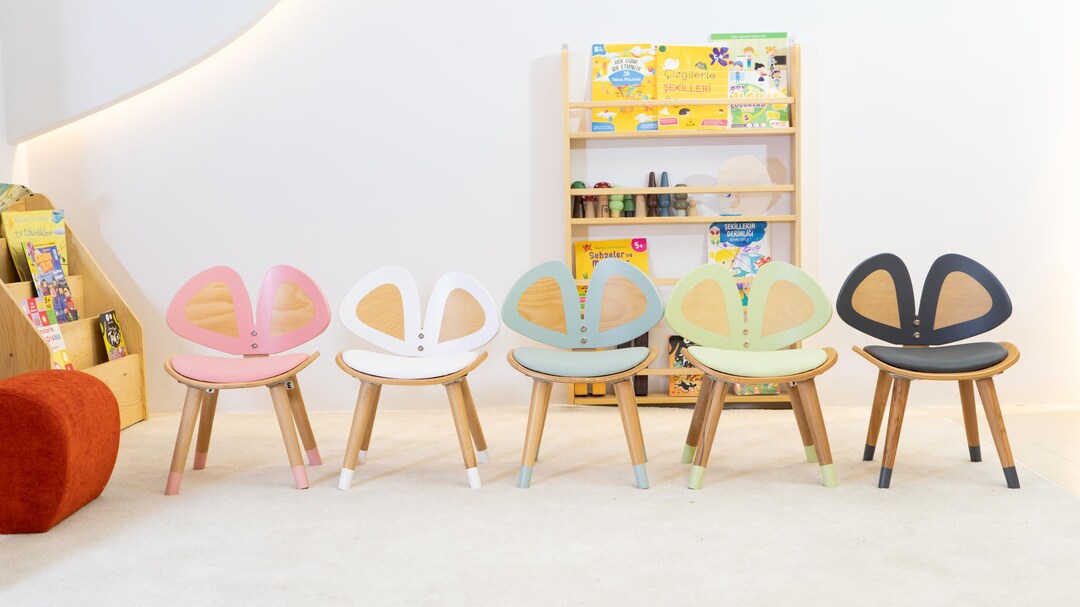 Colorful Upholstered Chair for Kids, Cushioned Toddler Room Decor - Etsy