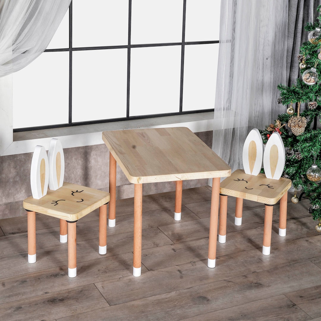 Kids Table and Chairs, Toddler Table Set, Gift for Grandchild - Etsy