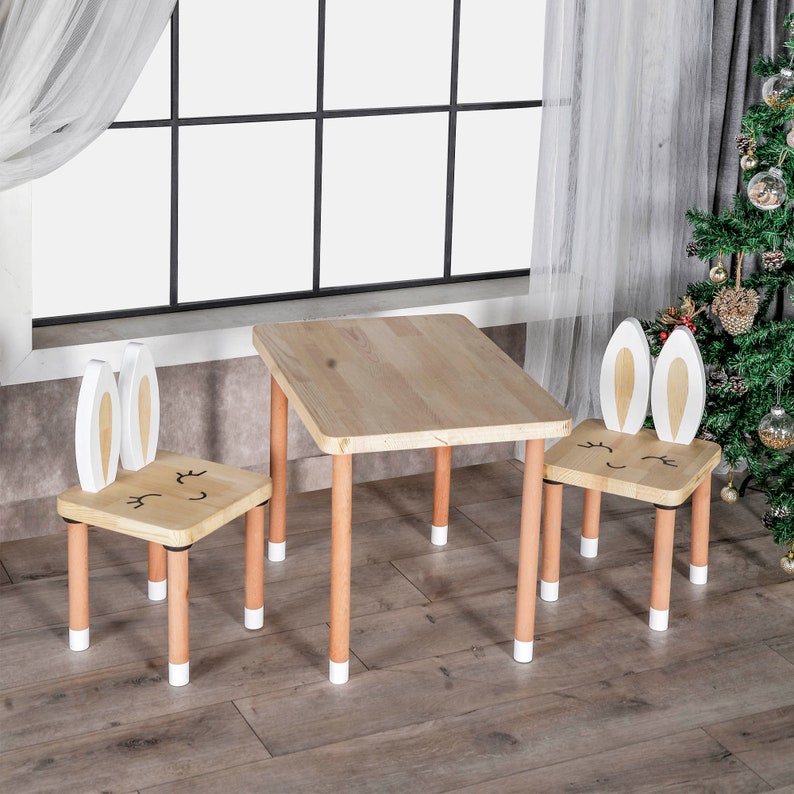 Montessori Kids Table and Chairs Toddler Table Set Christmas - Etsy