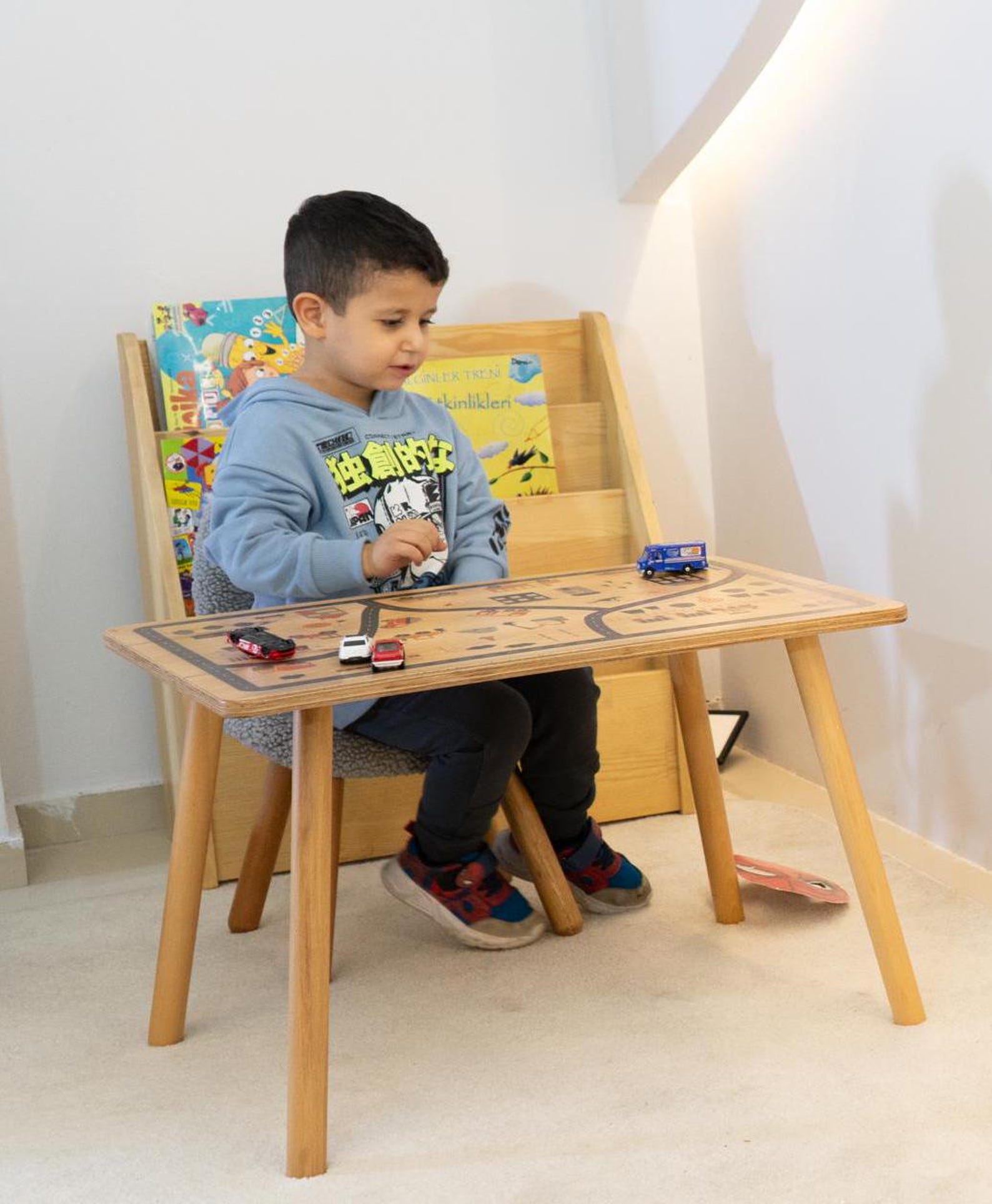 Kids Wooden Play Table Set Montessori Activity Table With Chair - Etsy