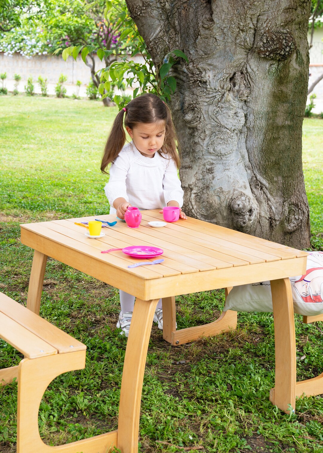 Child Picnic Table, Outdoor and Garden for Kids, Personal Toddler Gift ...