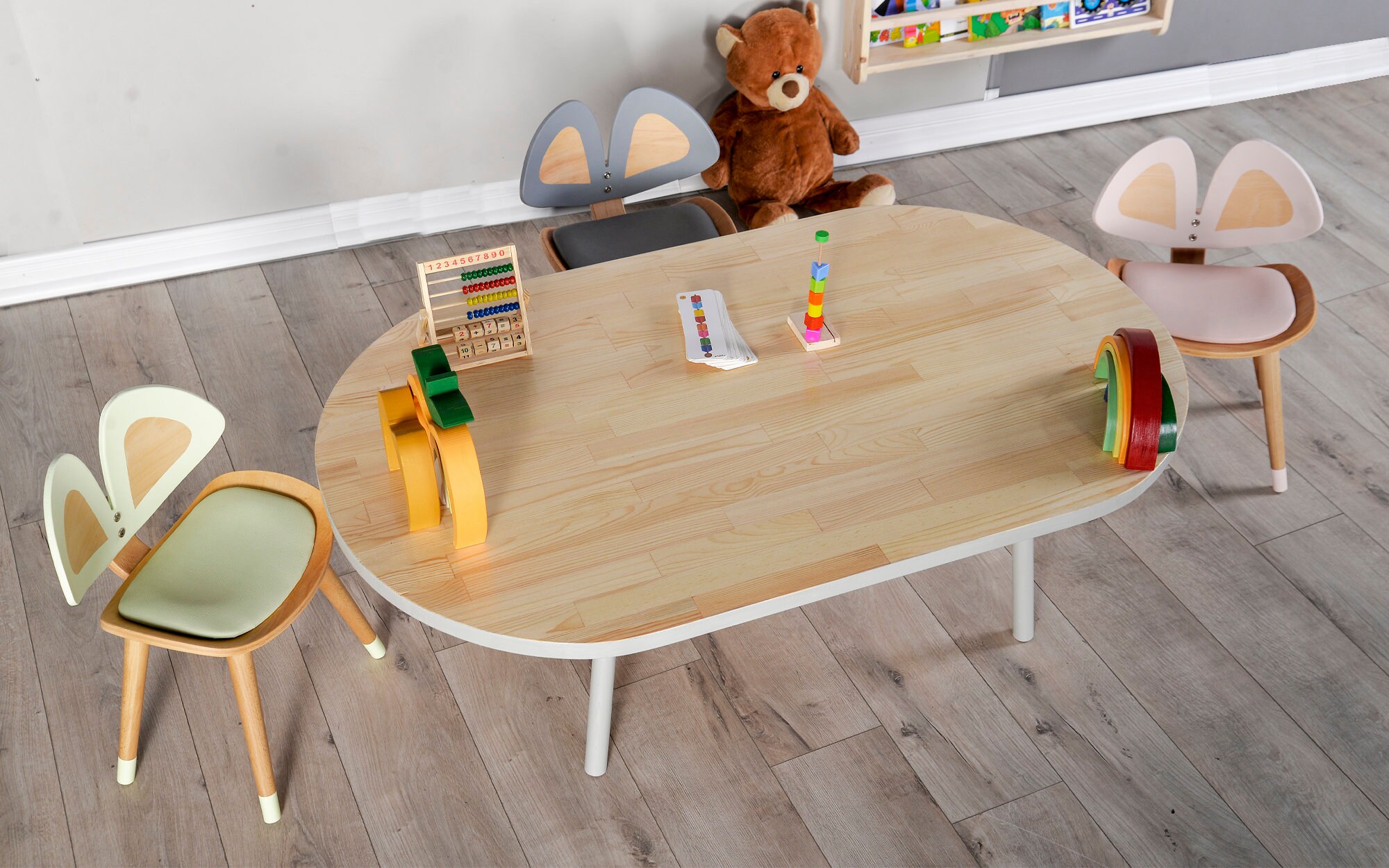 Montessori Table Toddler Play Table Large Learning Table - Etsy