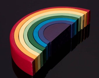 Wooden Rainbow Stacker - Etsy