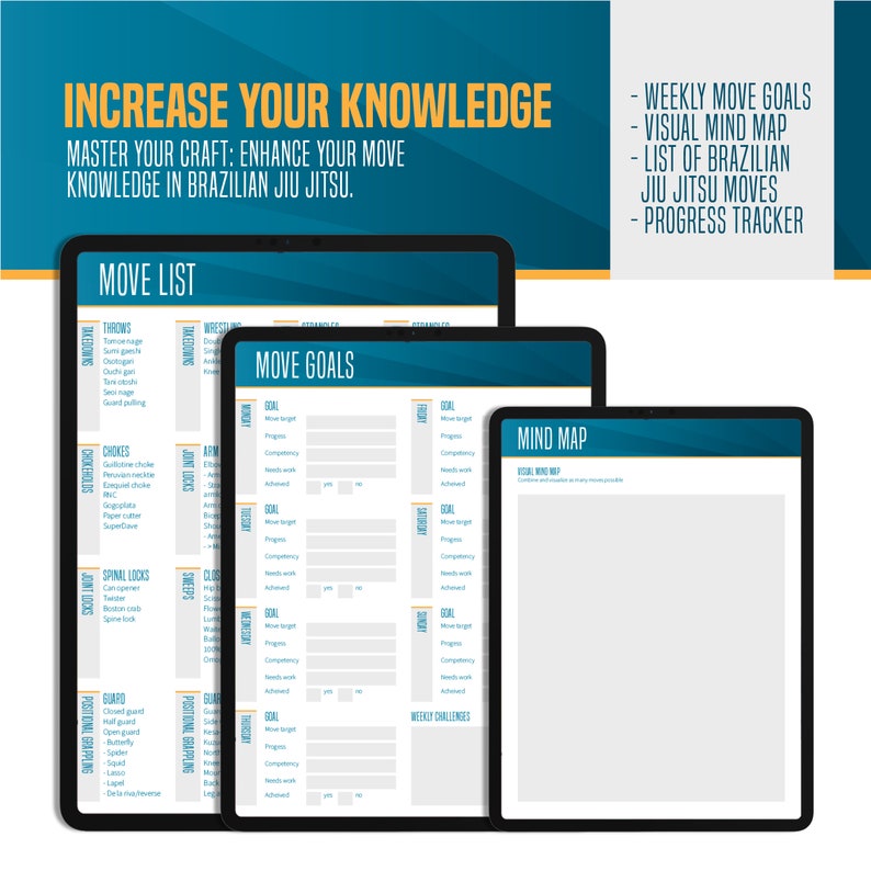 Brazilian Jiu Jitsu | Fitness Planner | Workout Log | Exercise Journal ...