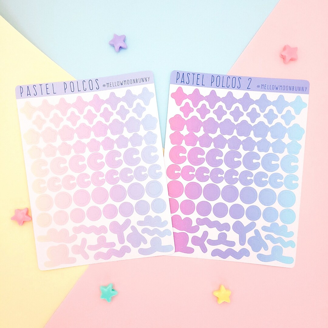 Pastel Polcos BUNDLE Deco Sticker Sheets | Polco Stickers | Polcos ...