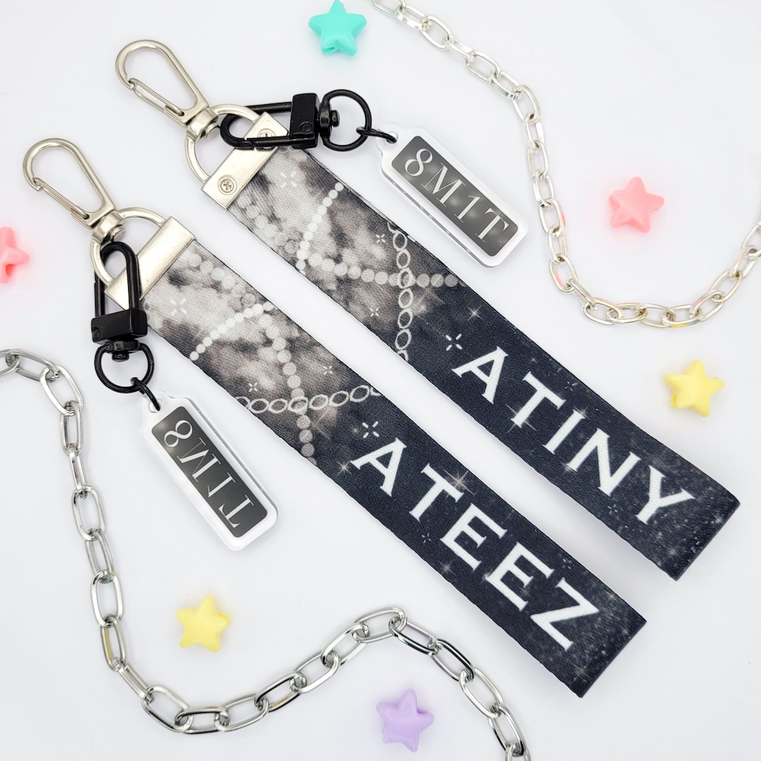 Ateez Lightstick Strap | Ateez Keychain | Atiny Lightiny | Kpop Lanyard ...