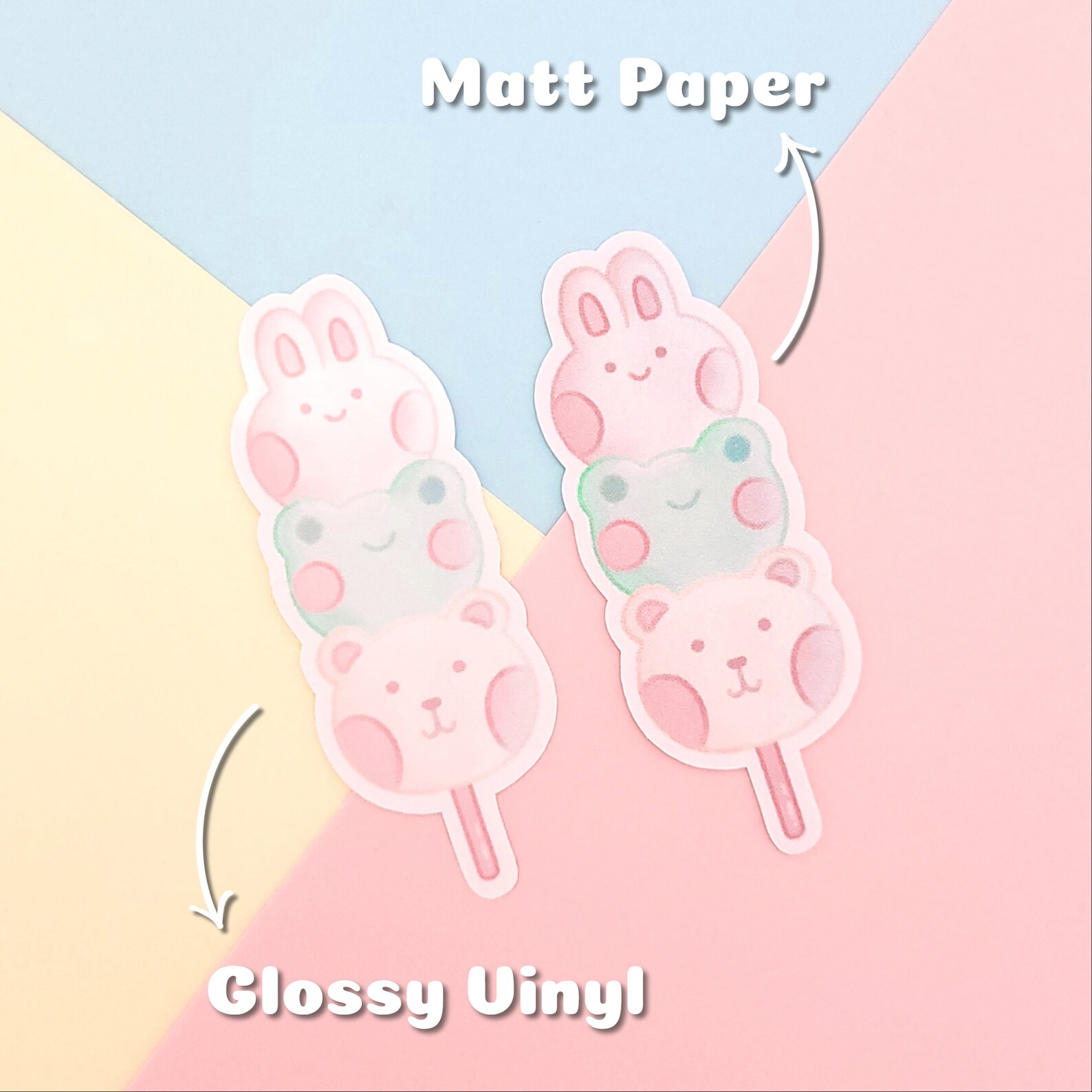 Cute Animal Dango Sticker Asian Dessert Sticker Japan - Etsy