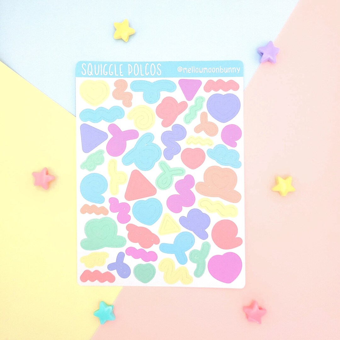 Squiggle Polcos Deco Sticker Sheet | Polco Stickers | Polcos | Cute ...