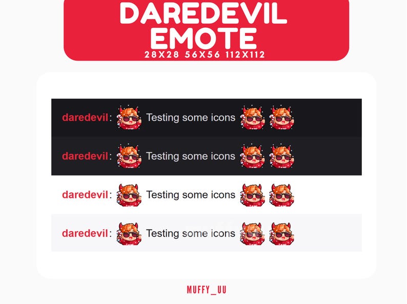 Daredevil/marvel Rivals Emote | for Twitch, Discord, Youtube - Etsy