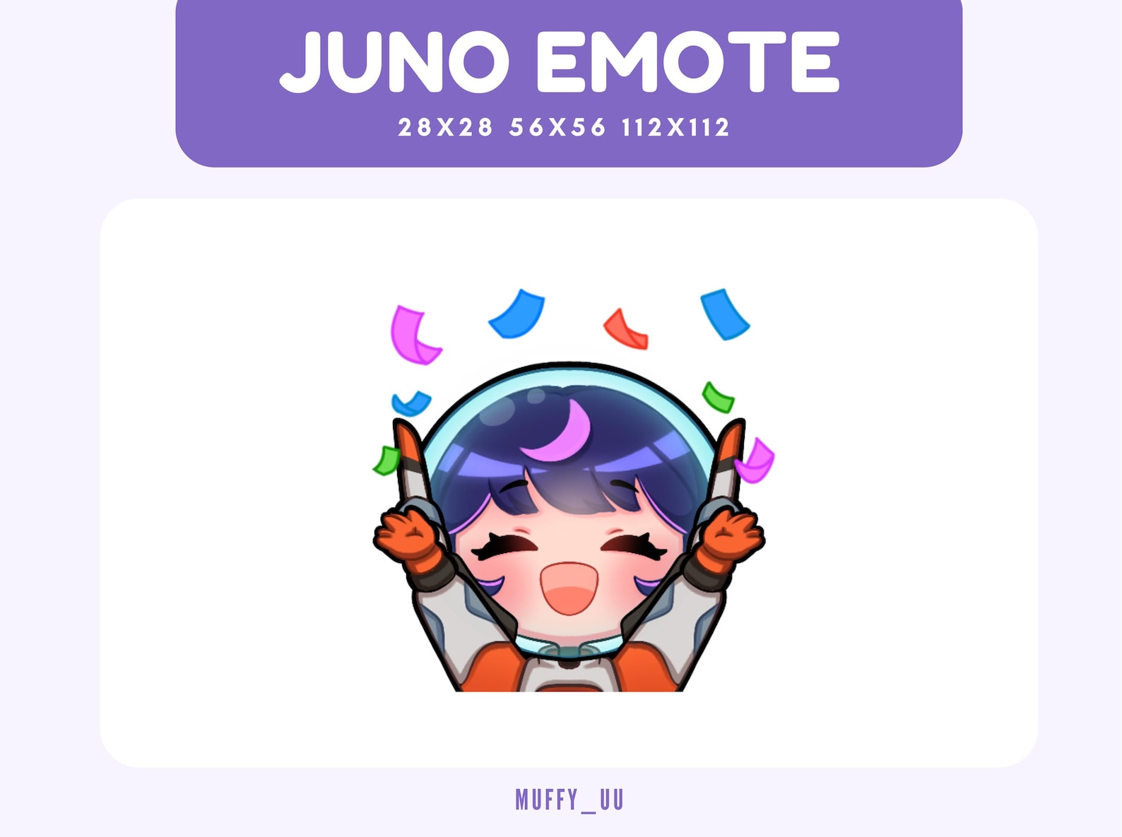 Overwatch Juno Chibi Party Emote | for Twitch, Discord, Youtube - Etsy