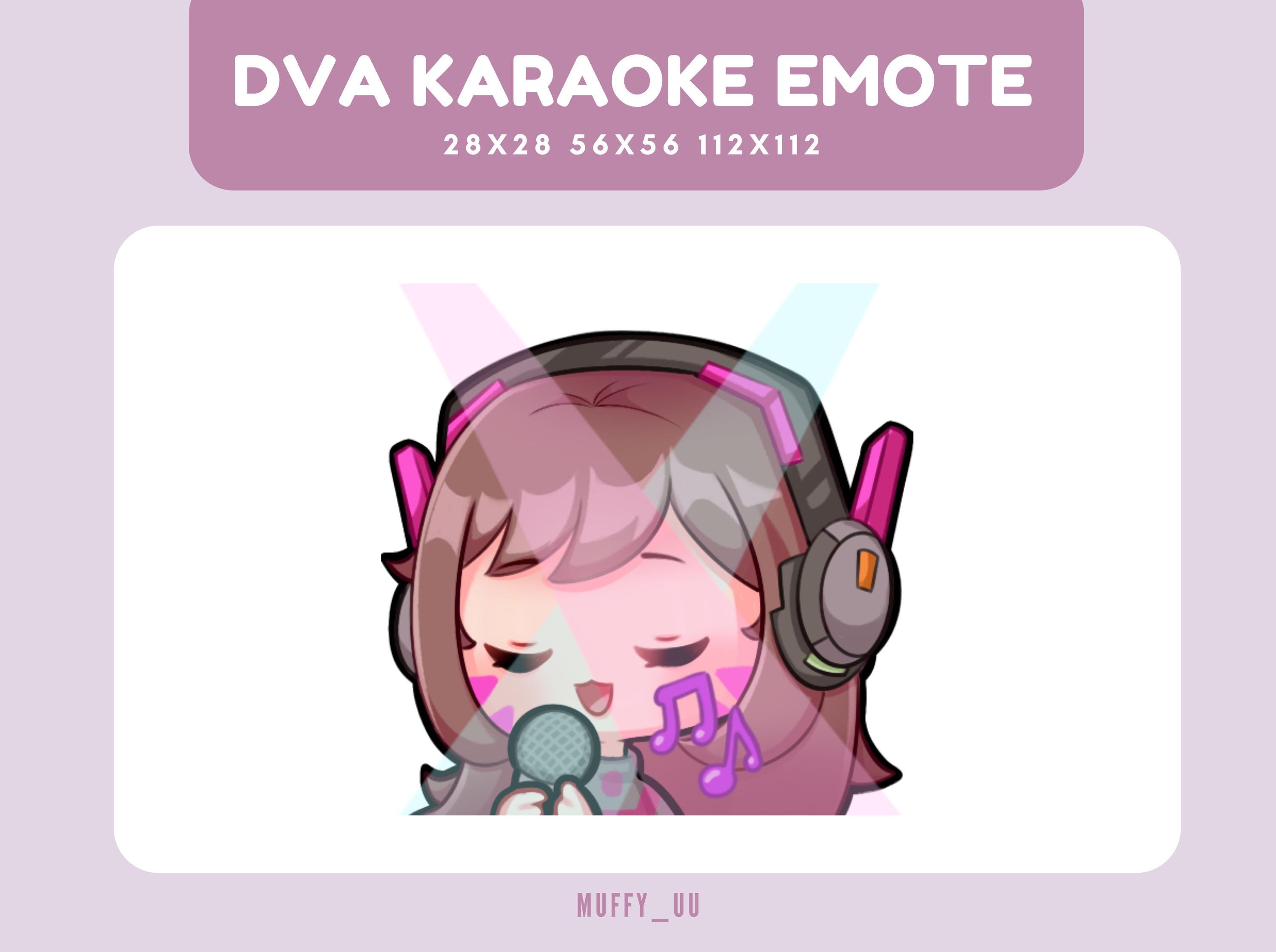 1 Overwatch Dva Karaoke Chibi Emotes | for Twitch, Discord, Youtube - Etsy