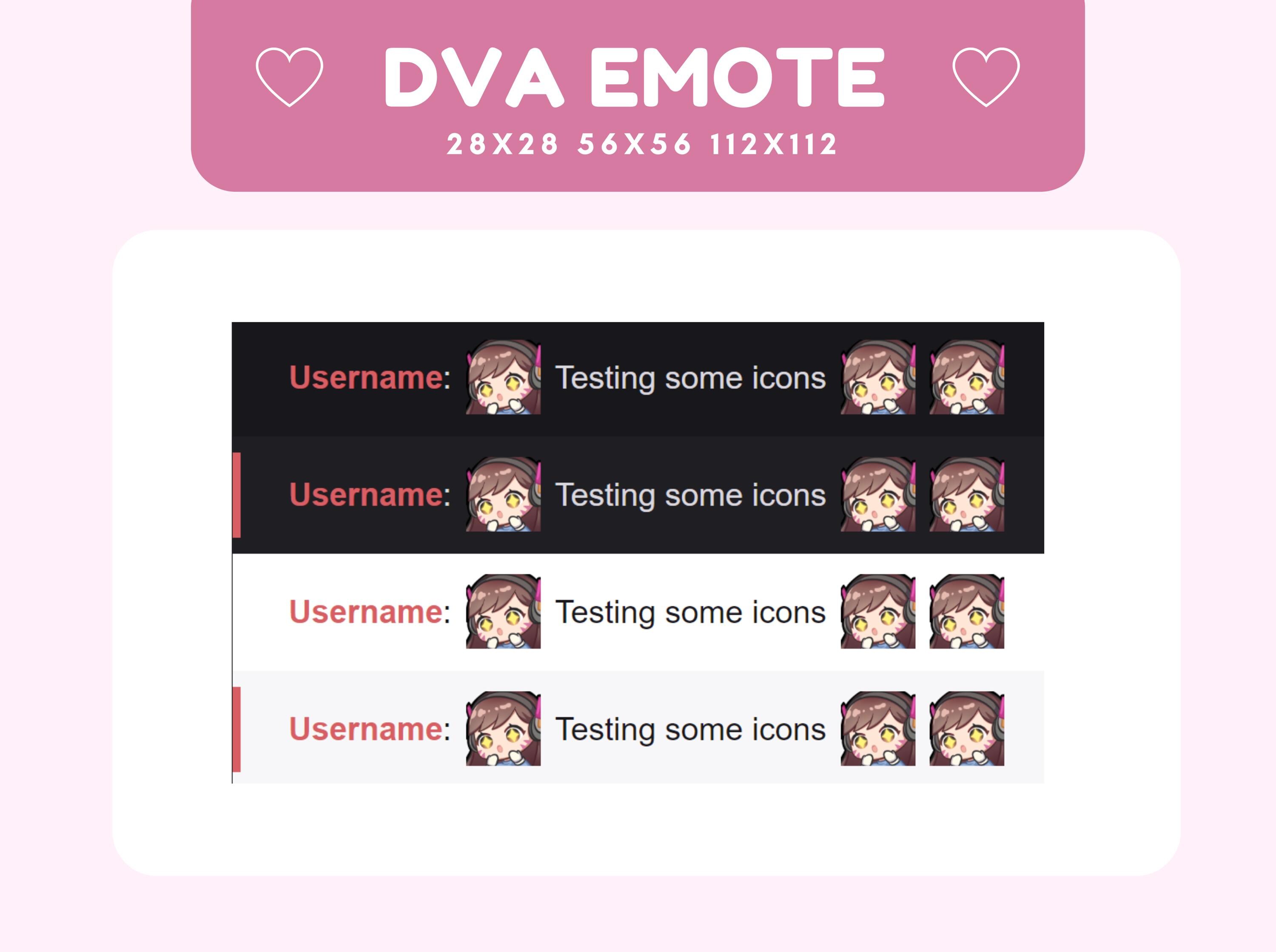 1 Overwatch Dva Happy Chibi Emotes | for Twitch, Discord, Youtube - Etsy
