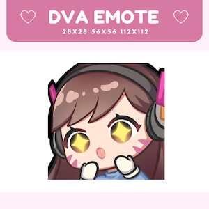 1 Overwatch Dva Happy Chibi Emotes | for Twitch, Discord, Youtube - Etsy