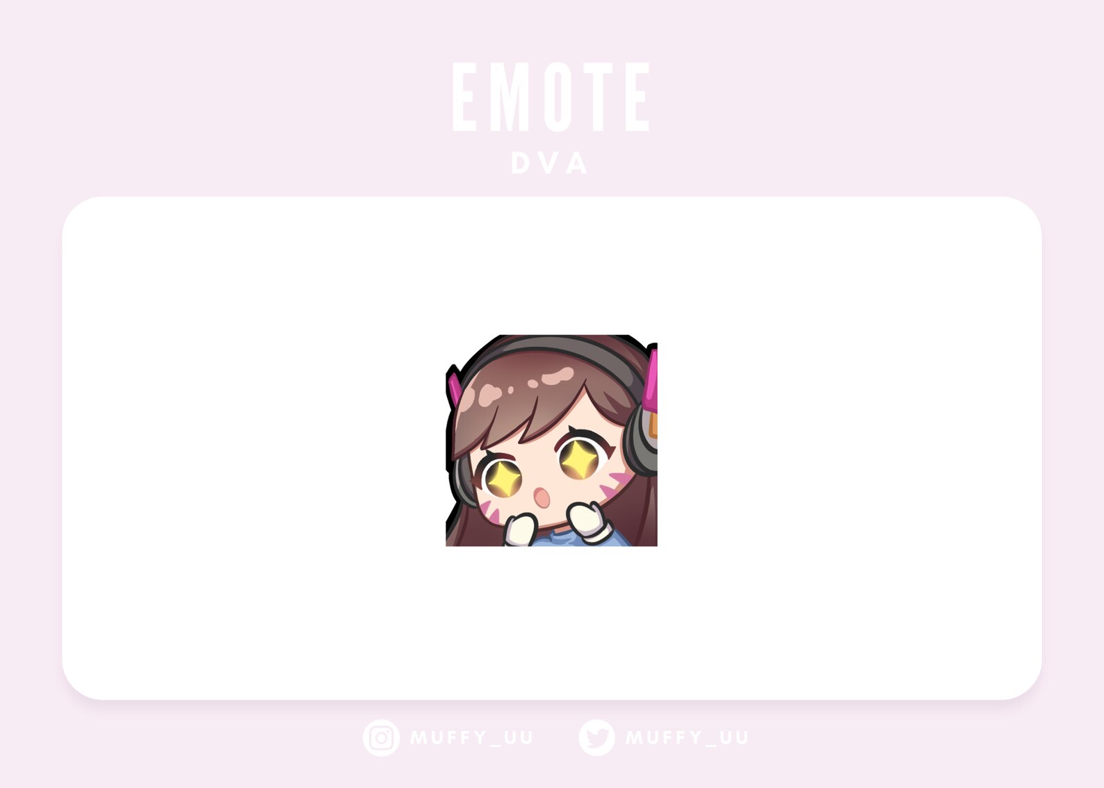 1 Overwatch Dva Happy Chibi Emotes for Twitch, Discord, Youtube - Etsy