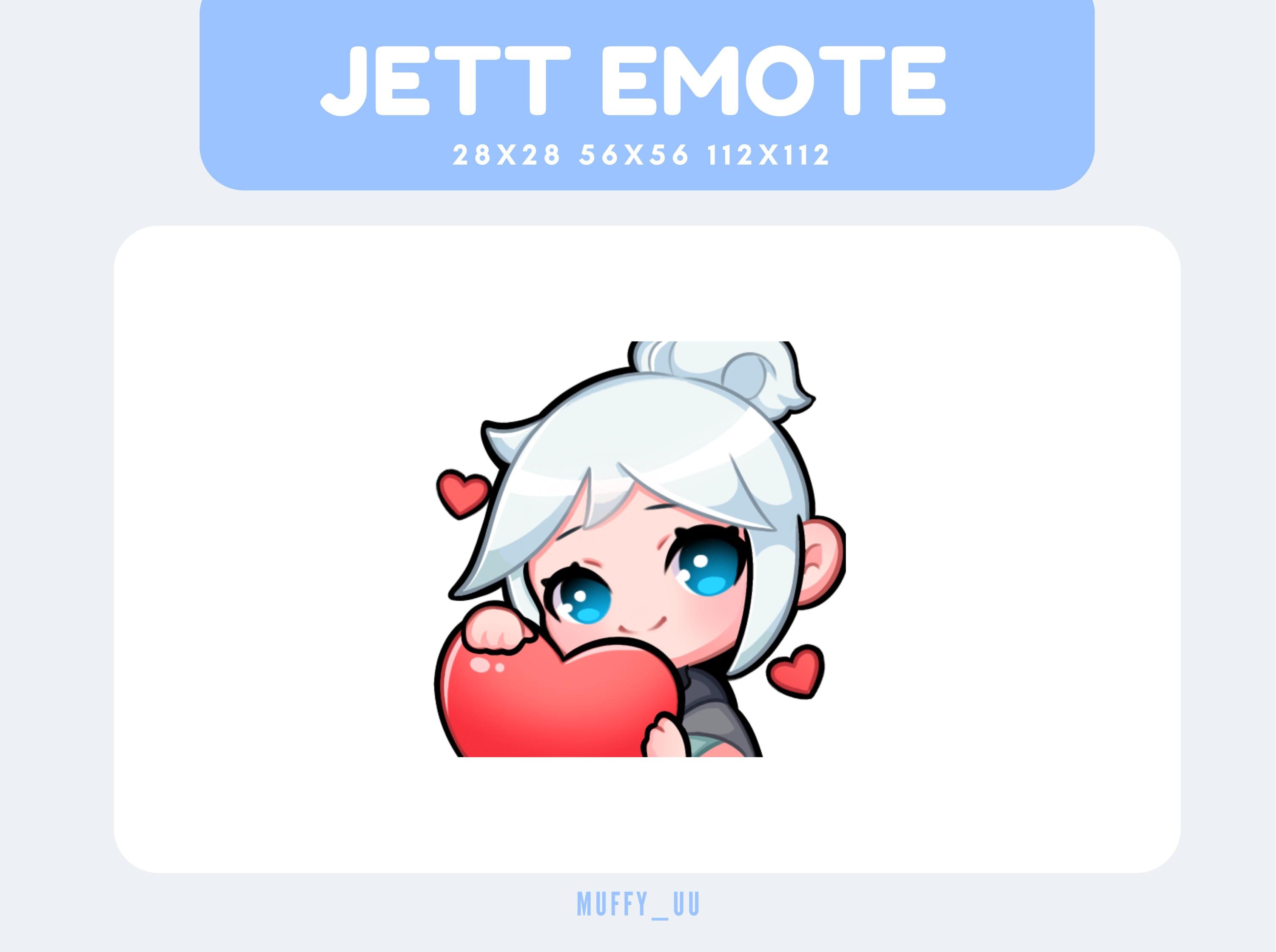Valorant Jett Chibi Emote | for Twitch, Discord, Youtube - Etsy