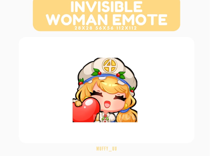 Invisible Woman Heart / Marvel Rivals Emote | for Twitch, Discord ...