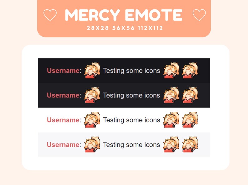 Overwatch Mercy Heart Chibi Emotes | for Twitch, Discord, Youtube - Etsy