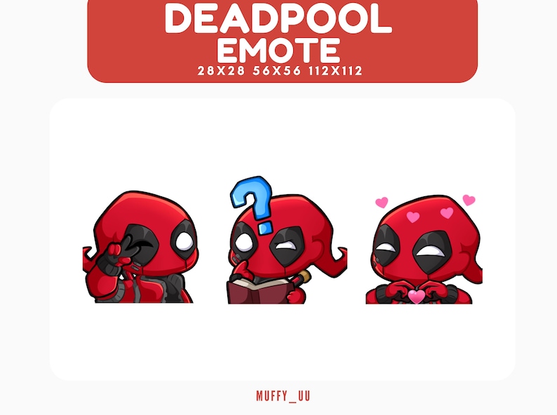 Deadpool Emote Pack / Marvel Rivals Emote | for Twitch, Discord ...