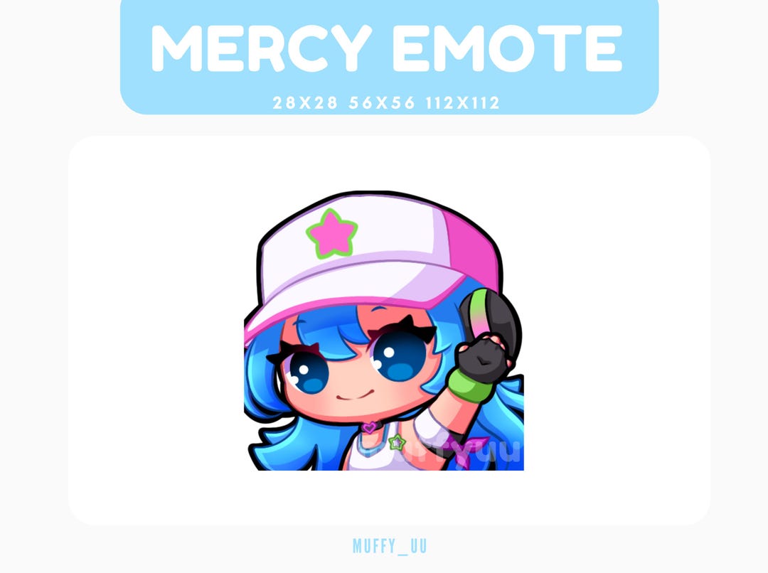 Overwatch Mercy Chibi Music Festival Emote | for Twitch, Discord ...