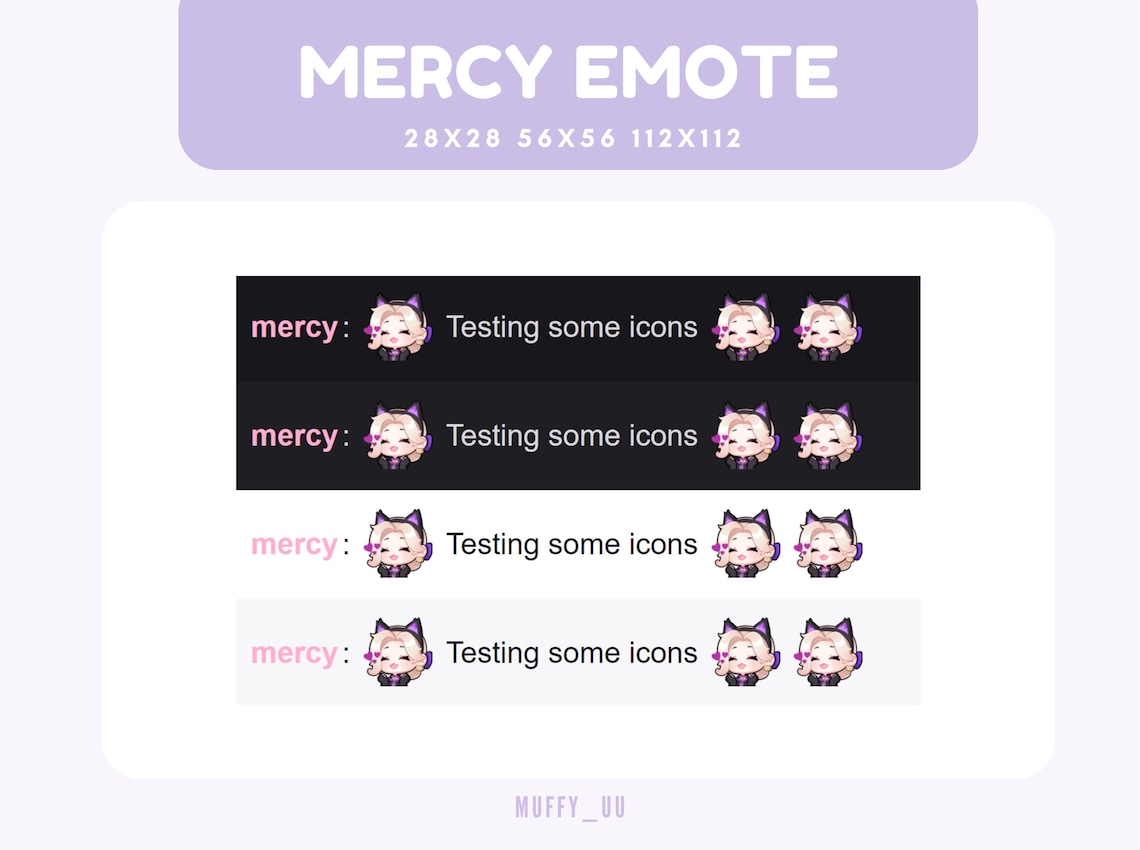 Overwatch Mercy Chibi Black Cat Emote | for Twitch, Discord, Youtube - Etsy