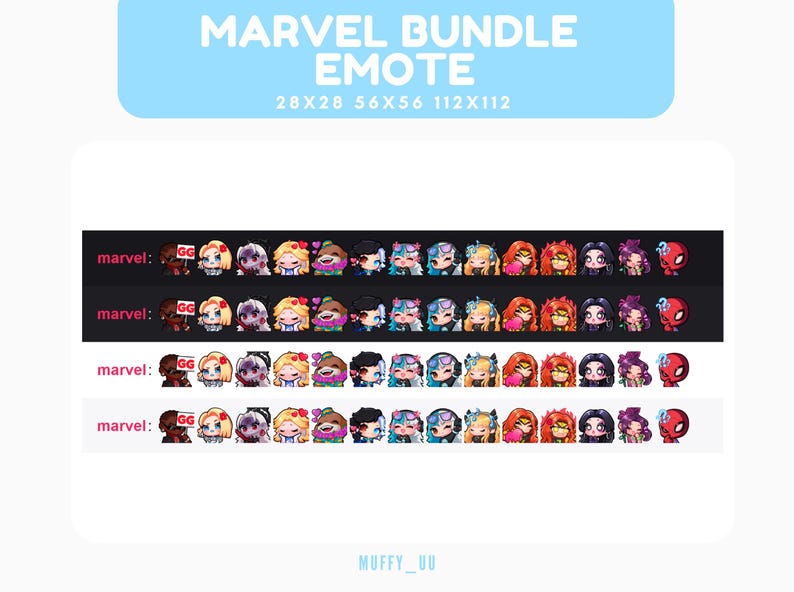 Emote Bundle Marvel / Marvel Rivals Emote | for Twitch, Discord ...